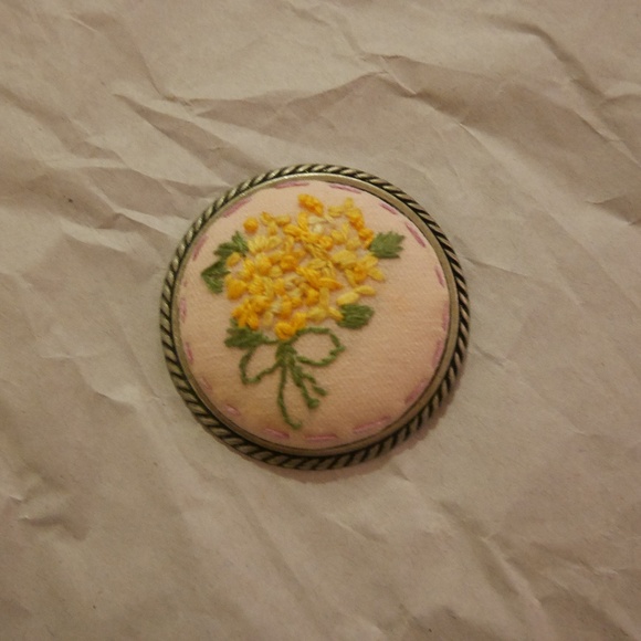 Jewelry | Vintage Style Floral Hand Embroidered Brooch | Poshmark